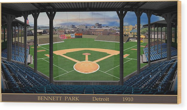 Bennett Park 1910 - Wood Print – classicballpark.com