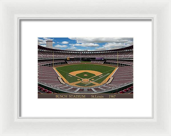 Busch Stadium 1967 - Framed Print – classicballpark.com
