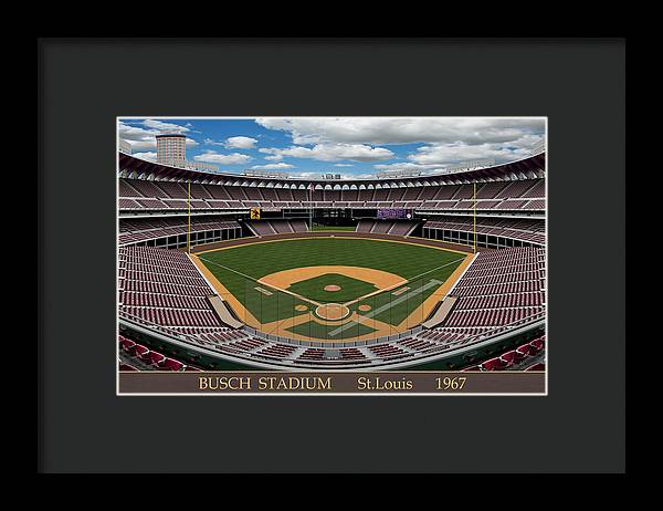 Busch Stadium 1967 - Framed Print – classicballpark.com