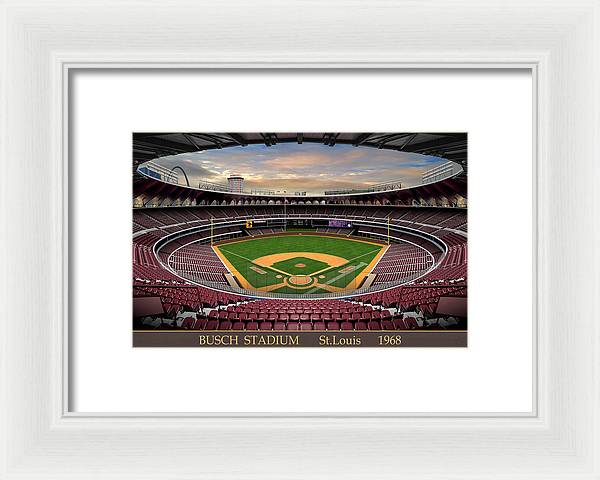Busch Stadium 1968 - Framed Print – classicballpark.com