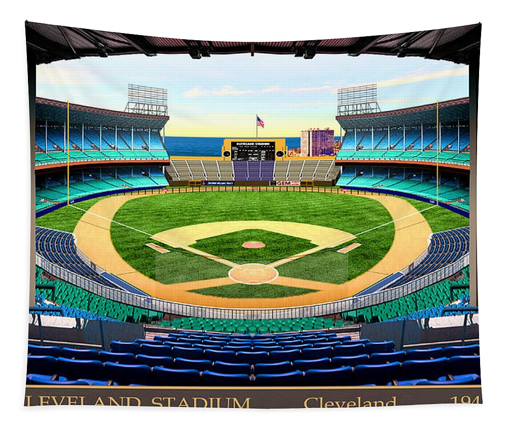 Cleveland Stadium 1948 - Tapestry – classicballpark.com