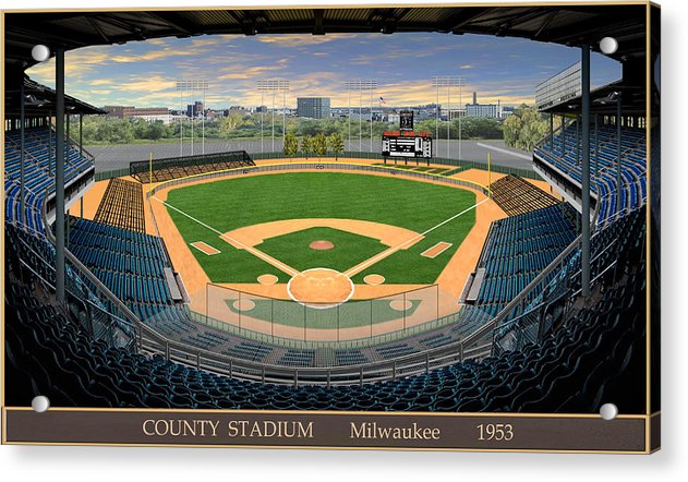 County Stadium 1953 - Acrylic Print – classicballpark.com