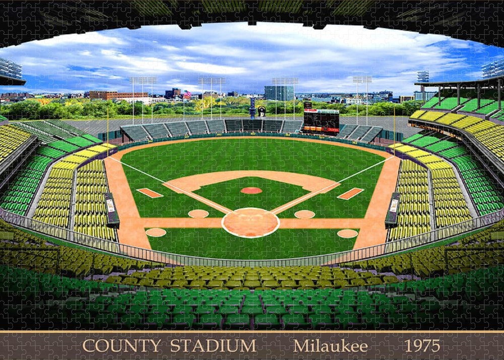 County Stadium 1975 - Puzzle – classicballpark.com