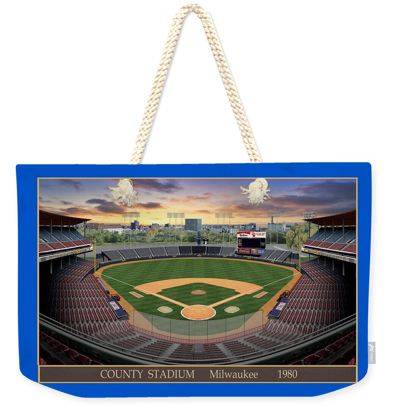 County Stadium 1982 - Weekender Tote Bag – classicballpark.com