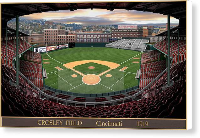 Crosley Field 1919 - Canvas Print – classicballpark.com