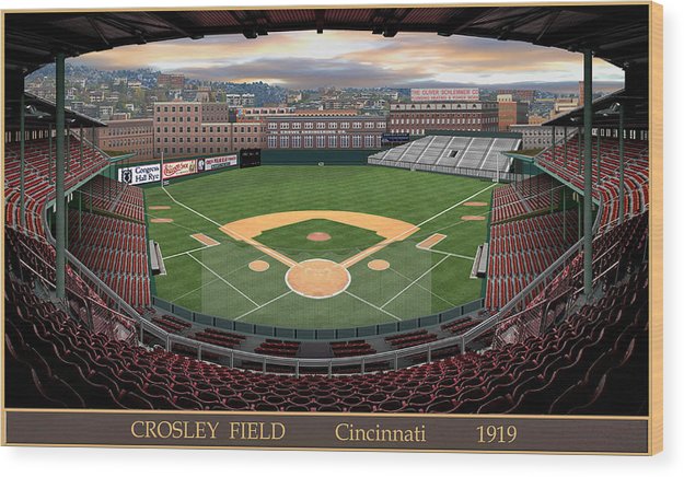 Crosley Field 1919 - Wood Print – classicballpark.com
