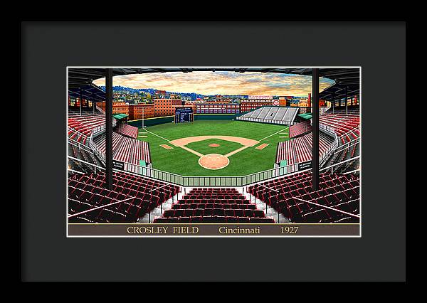 Crosley Field 1927 - Framed Print – classicballpark.com
