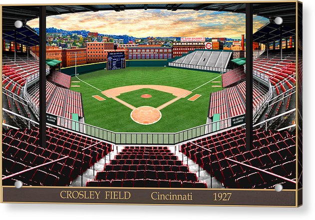 Crosley Field 1927 - Acrylic Print – classicballpark.com