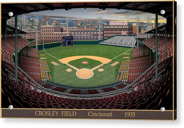 Crosley Field 1935 - Acrylic Print – classicballpark.com