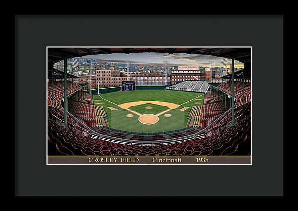 Crosley Field 1935 - Framed Print – classicballpark.com
