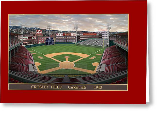 Crosley Field 1940 - Greeting Card – classicballpark.com