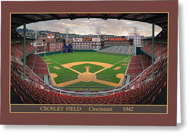 Crosley Field 1942 - Greeting Card – classicballpark.com