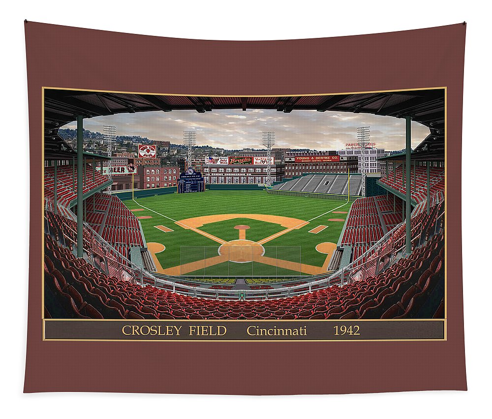 Crosley Field 1942 - Tapestry – classicballpark.com