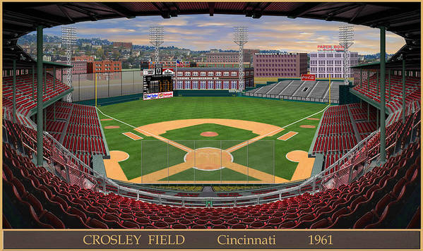 Crosley Field 1961 - Art Print – classicballpark.com