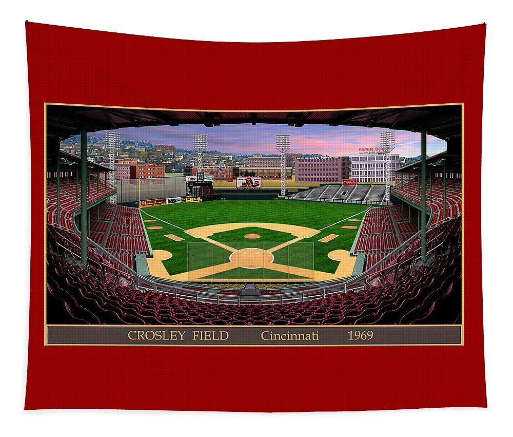 Crosley Field 1969 - Tapestry – classicballpark.com