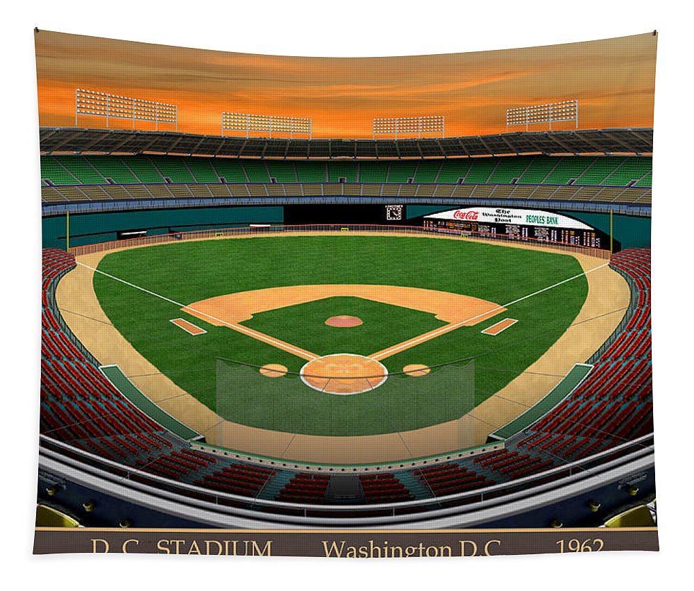 D.C. Stadium 1962 - Tapestry – classicballpark.com