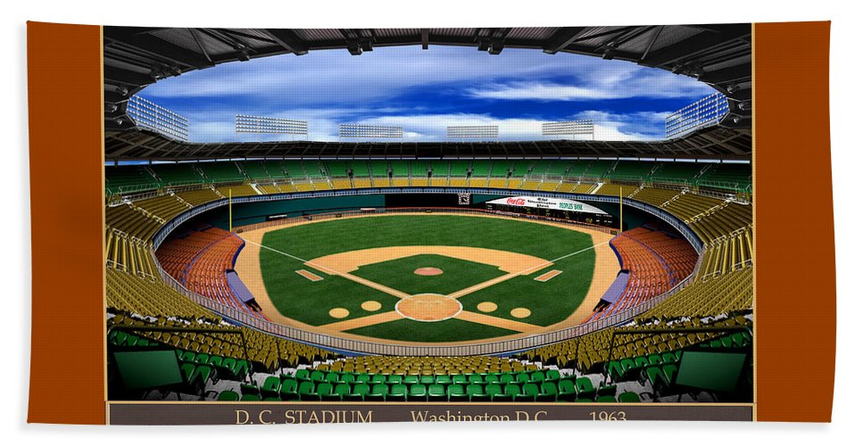 D.C. Stadium 1963 - Beach Towel – classicballpark.com