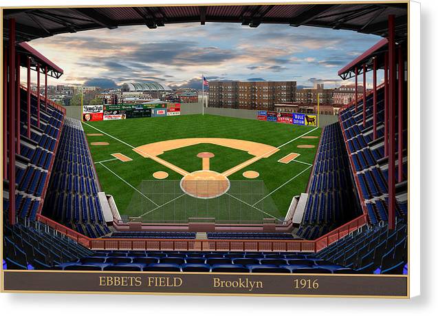 Ebbets Field 1916 - Canvas Print – classicballpark.com