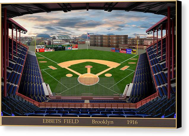 Ebbets Field 1916 - Canvas Print – classicballpark.com