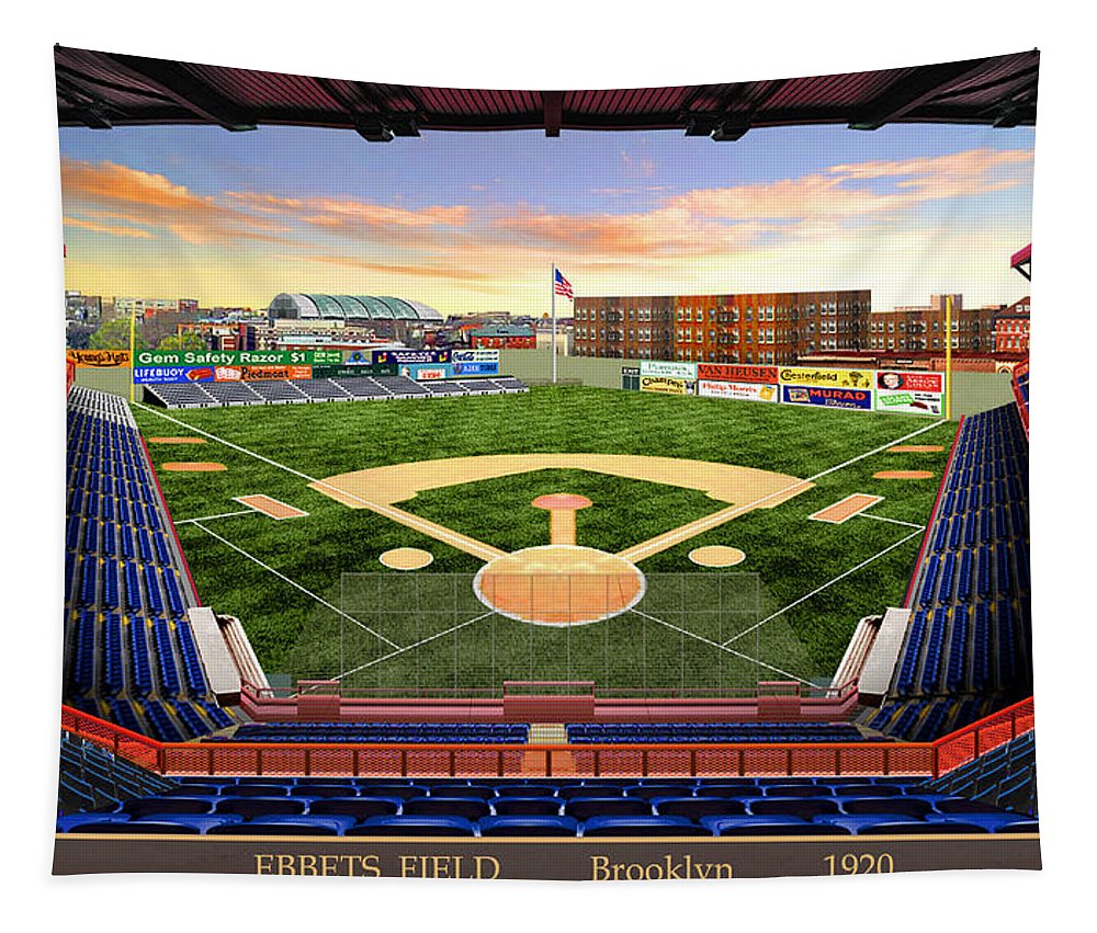 Ebbets Field 1920 - Tapestry – classicballpark.com