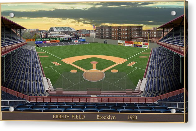 Ebbets Field 1920 - Acrylic Print – classicballpark.com