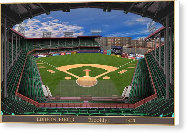 Ebbets Field 1941 - Canvas Print – classicballpark.com
