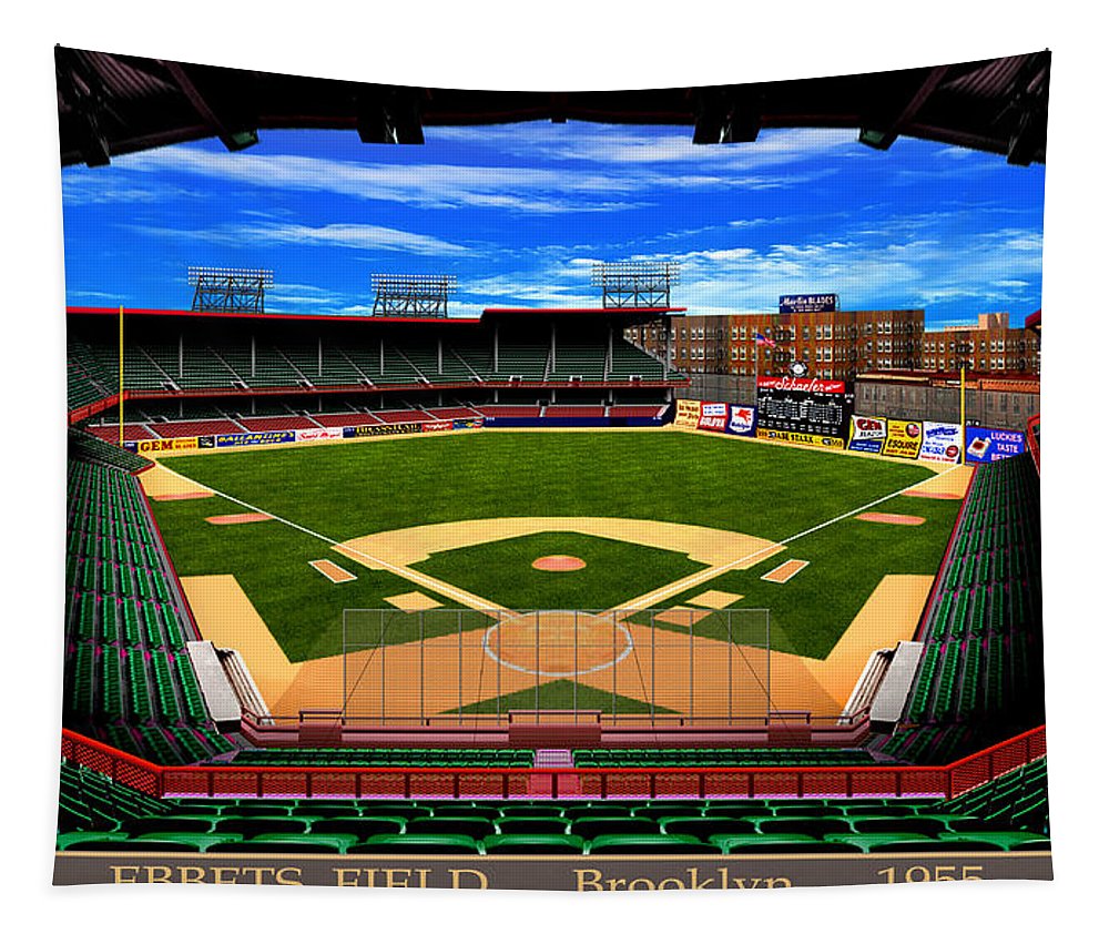 Ebbets Field 1955 - Tapestry – classicballpark.com