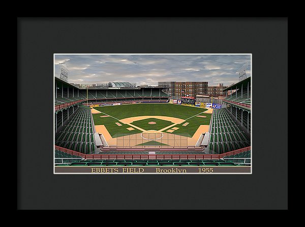 Ebbets Field 1955 - Framed Print – classicballpark.com