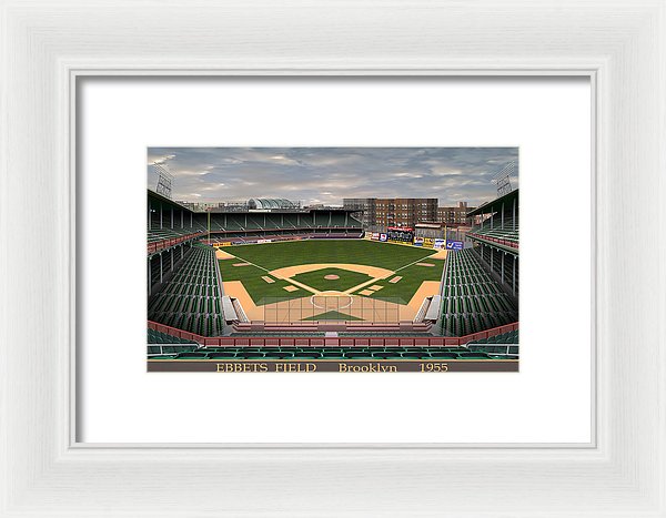 Ebbets Field 1955 - Framed Print – classicballpark.com