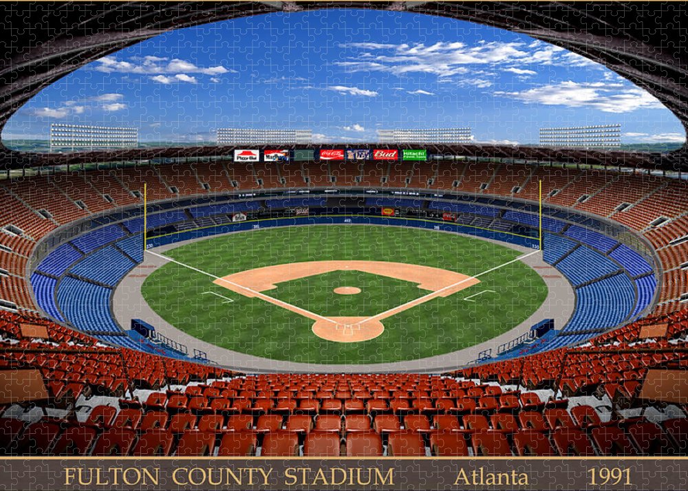 Fulton County Stadium 1991 - Puzzle – classicballpark.com
