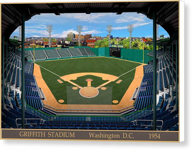 Griffith Stadium 1954 - Canvas Print – classicballpark.com