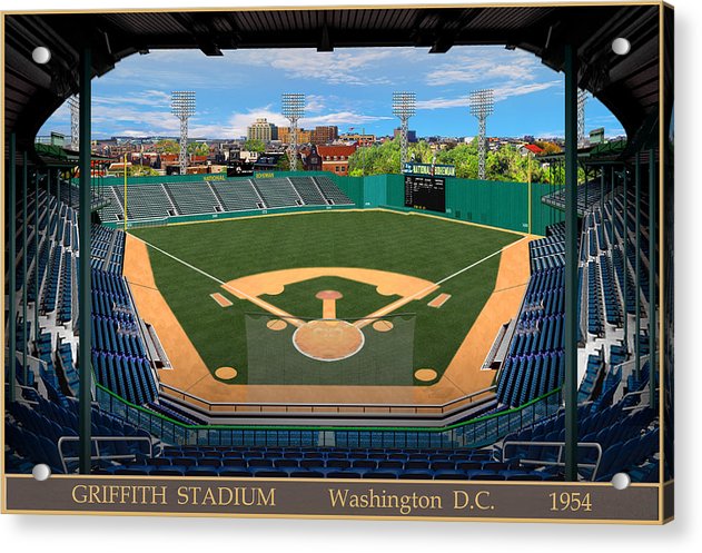 Griffith Stadium 1954 - Acrylic Print – classicballpark.com