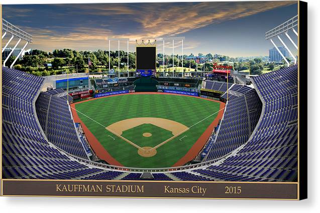 Kauffman Stadium 2015 - Canvas Print – classicballpark.com