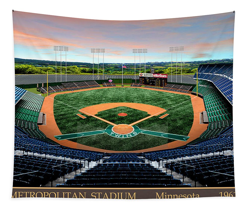 Metropolitan Stadium 1961 - Tapestry – classicballpark.com