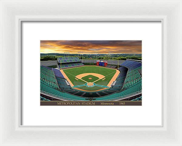 Metropolitan Stadium 1965 - Framed Print – classicballpark.com