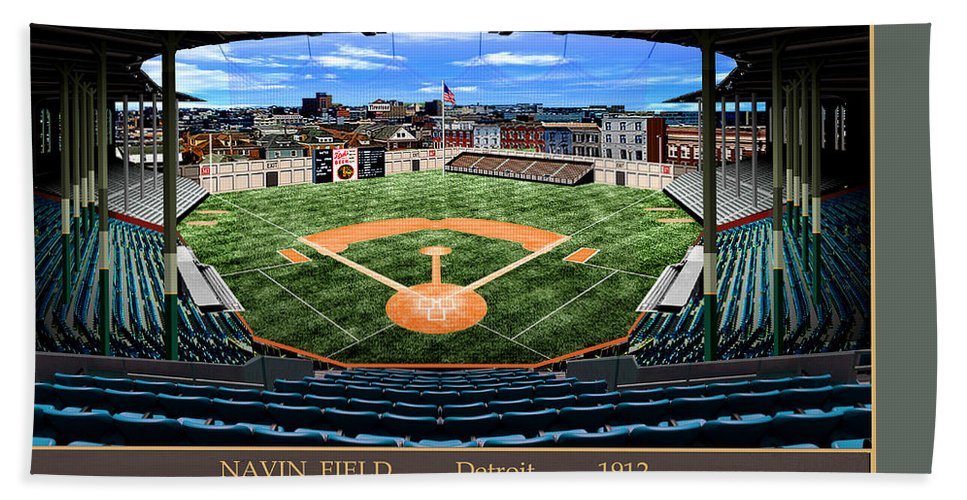 Navin Field 1912 - Bath Towel – classicballpark.com