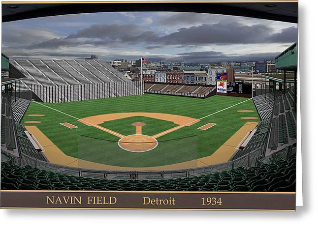 Navin Field 1934 - Greeting Card – classicballpark.com