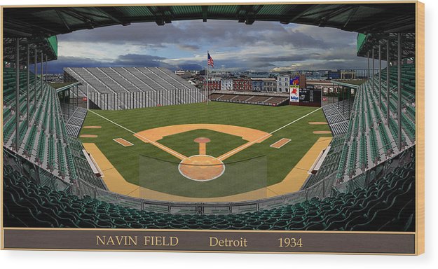 Navin Field 1934 - Wood Print – classicballpark.com