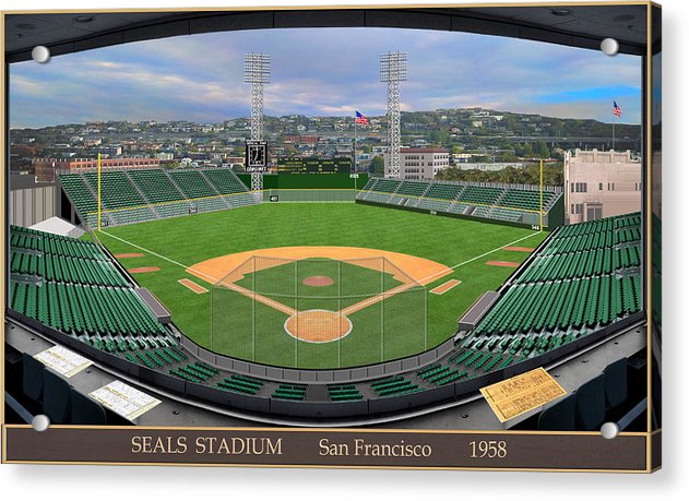 Seals Stadium 1958 - Acrylic Print – classicballpark.com