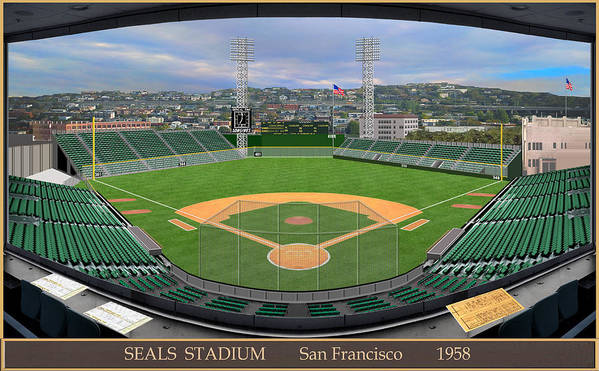 Seals Stadium 1958 - Art Print – classicballpark.com