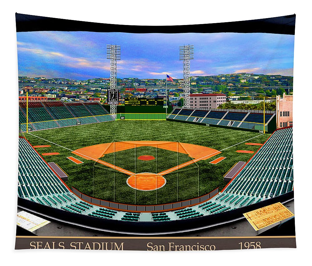 Seals Stadium 1958 - Tapestry – classicballpark.com