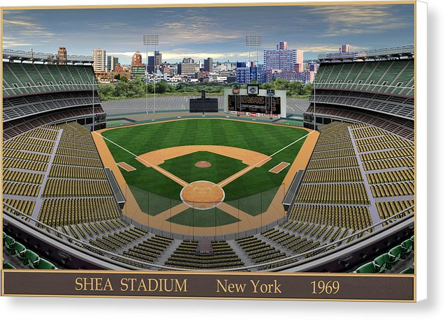 Shea Stadium 1969 - Canvas Print – classicballpark.com