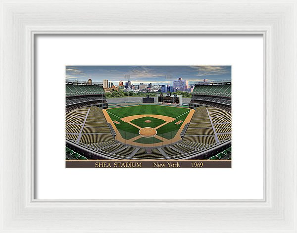 Shea Stadium 1969 - Framed Print – classicballpark.com
