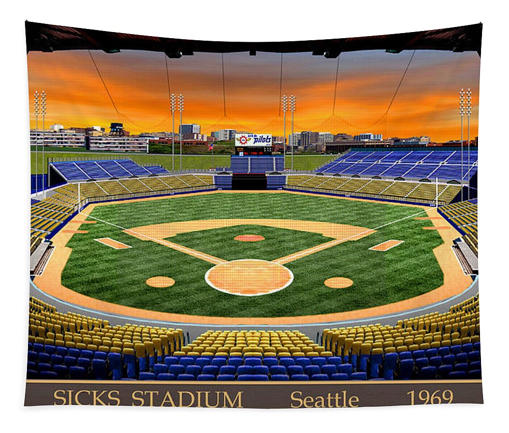Sicks Stadium 1969 - Tapestry – classicballpark.com