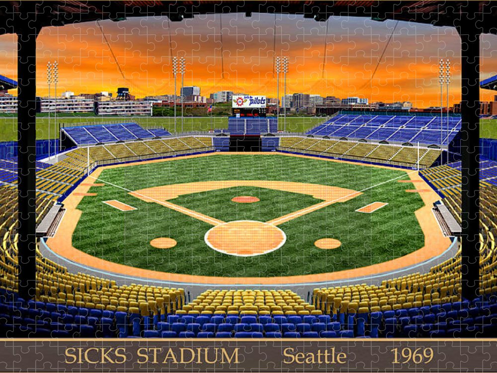 Sicks Stadium 1969 - Puzzle – classicballpark.com