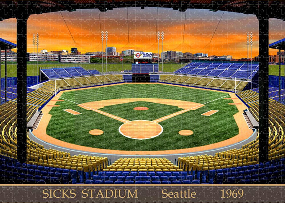 Sicks Stadium 1969 - Puzzle – classicballpark.com