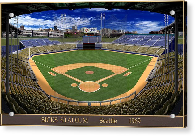 Sicks Stadium 1969 - Acrylic Print – classicballpark.com