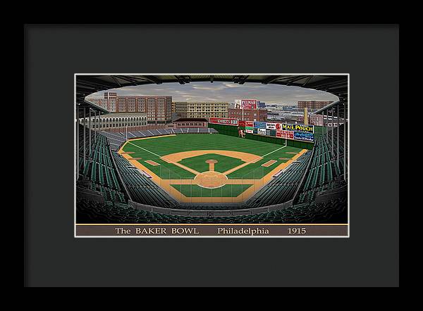 The Baker Bowl 1915 - Framed Print – classicballpark.com