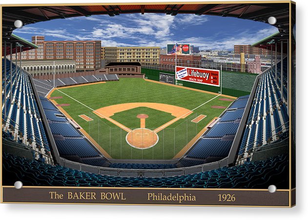 The Baker Bowl 1927 - Acrylic Print – classicballpark.com