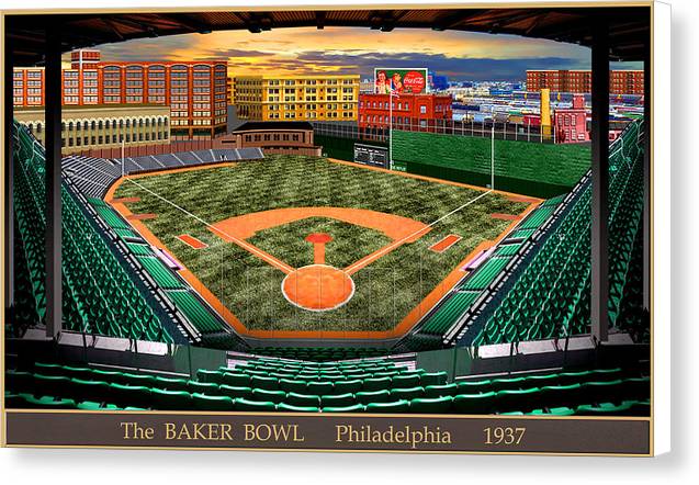 The Baker Bowl 1936 - Canvas Print – classicballpark.com